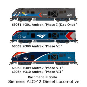 今度はバックマン社からNゲージALC－42チャージャー Amtrak（アムトラック）フェーズVII（7）